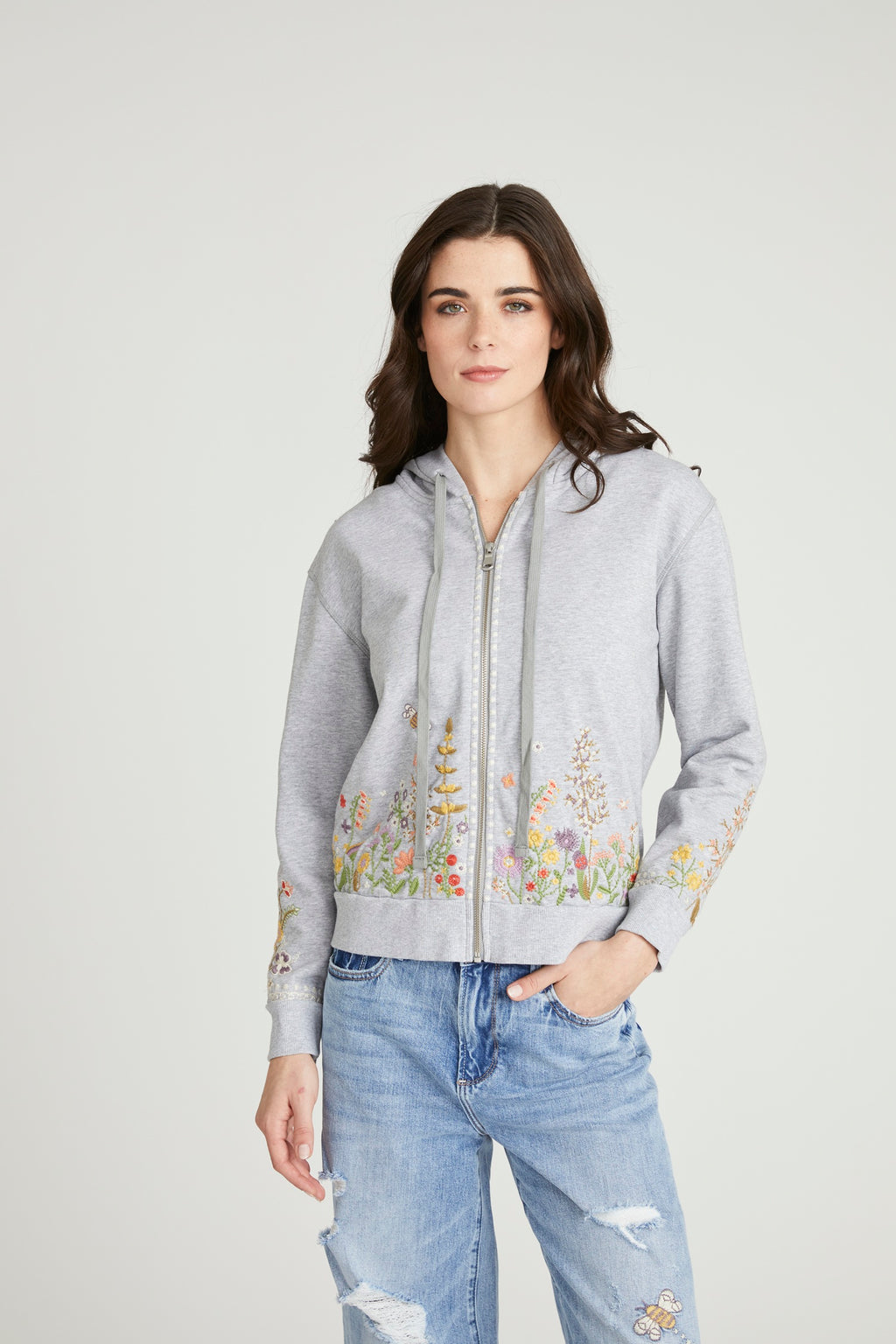 Hallie Sweatshirt - Flower Fields – Driftwood Jeans